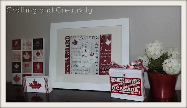 Crafting and Creativity: Canada Day Frame