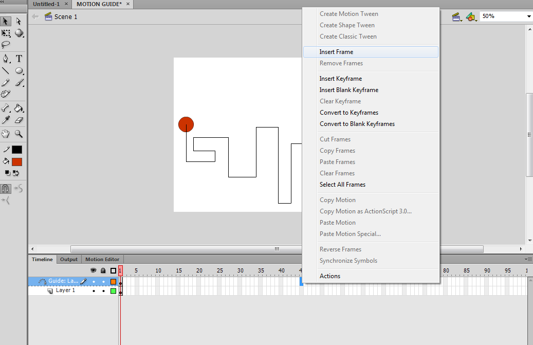 Membuat Motion Guide | Adobe Flash CS6 Tutorial | Sebuah Catatan