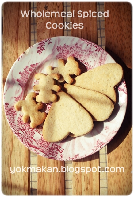 Biskut Gandum Penuh Berempah - Wholemeal Spiced Cookies - Yok Makan!