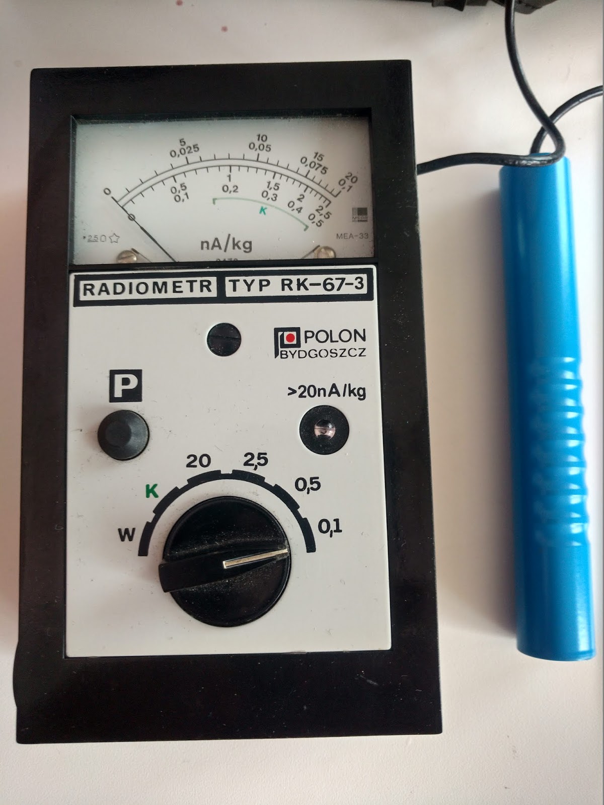Promieniotwórczość wokół nas - fakty i mity: Radiometr kieszonkowy RK-67-3