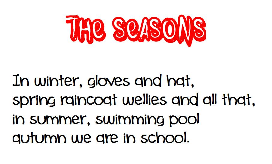 Ideo English 123 2015-16: Poem primero seasons