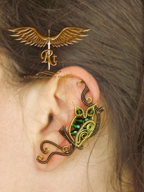 Wire Wrapped Ear Cuff Artistry by RockTime / The Beading Gem