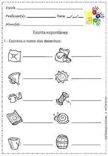 Escrita espontânea Atividades para trabalhar a escrita espontânea e as ...
