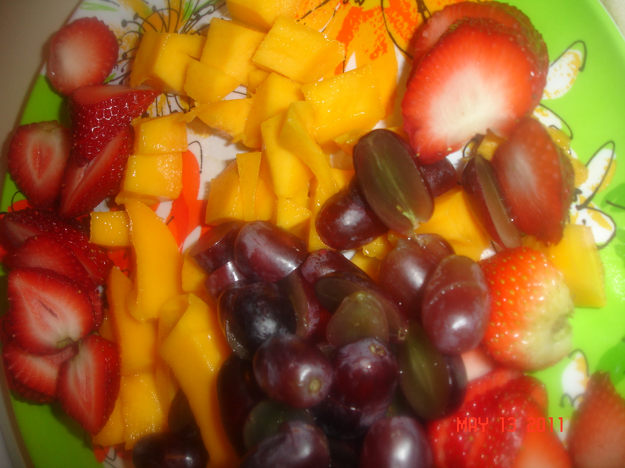 Strawberry-Mango-Grape Trifle