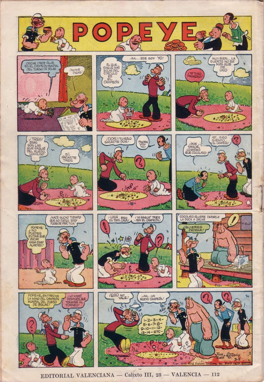 Aquellos inolvidables tebeos...: Popeye en Jaimito - 2 Tomos - B ...