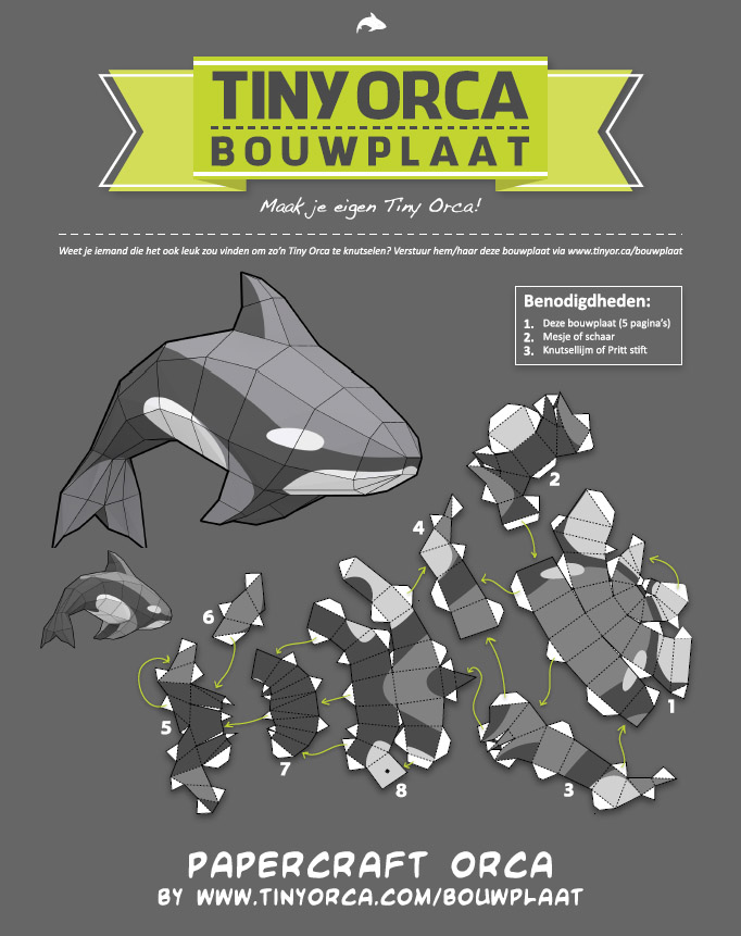 Ninjatoes' papercraft weblog: Papercraft Tiny Orca!