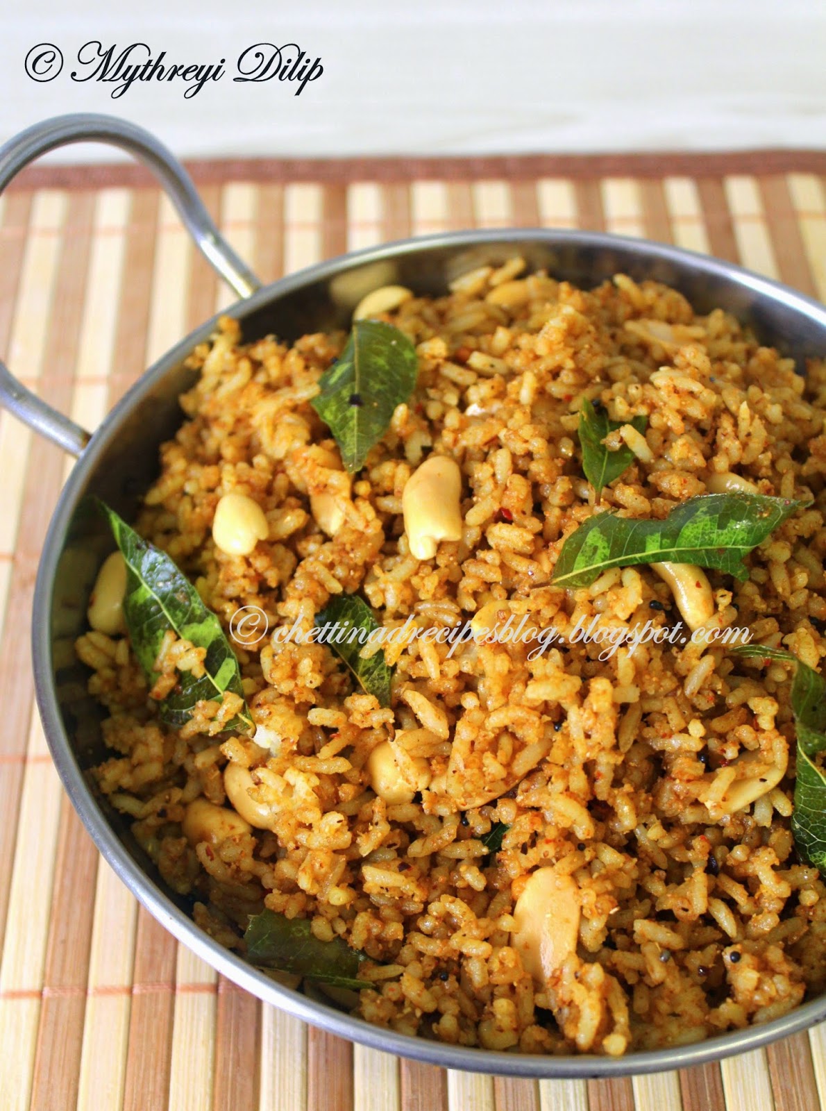 Chettinad Puliyodharai / Puli Sadam / Tamarind rice - Chettinad Recipes