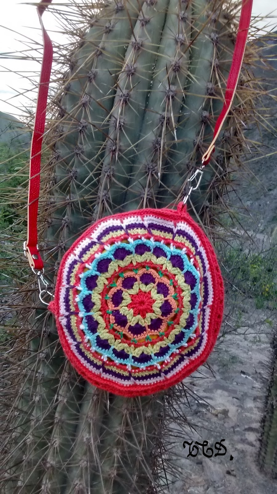 Tejidos Claudany: Cartera redonda a crochet