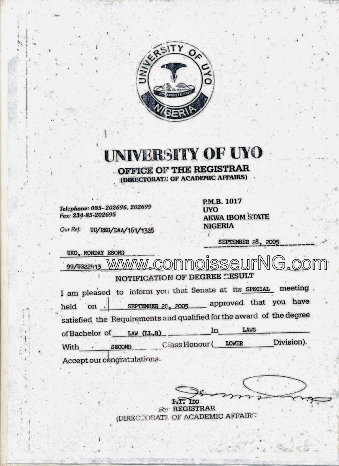 | Connoisseur: Alleged certificate forgery: Photos of University ...