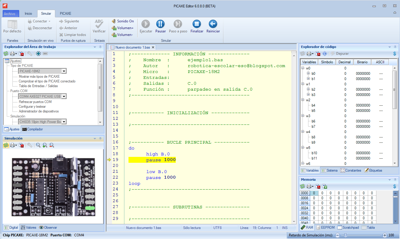 Robótica escolar - E.S.O.: Programas