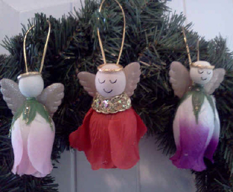 Better Budgeting: Homemade Christmas Ornaments: Rose Angels