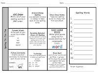 The Organized Chaos Of Instruction: Primary Tic-Tac-Toe Spelling Choice ...