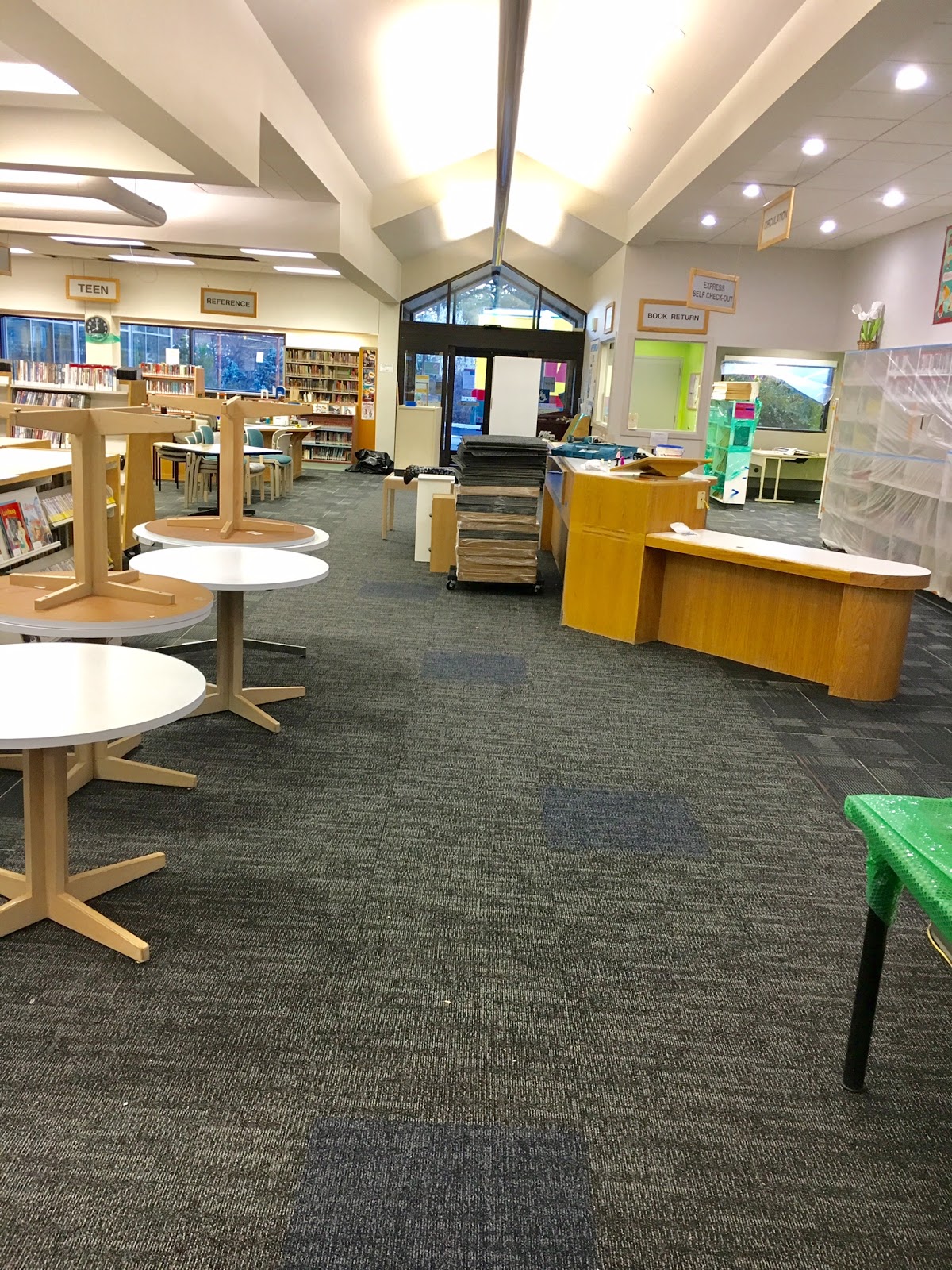 Neill Public Library: Library carpet project in home stretch!