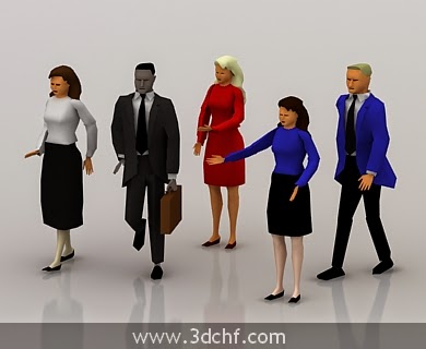 Low Poly People 3D Model - Free 3D Model
