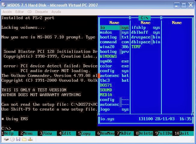 Pcpi Informática (Fernando): MS-DOS Sistemas operativos del pasado