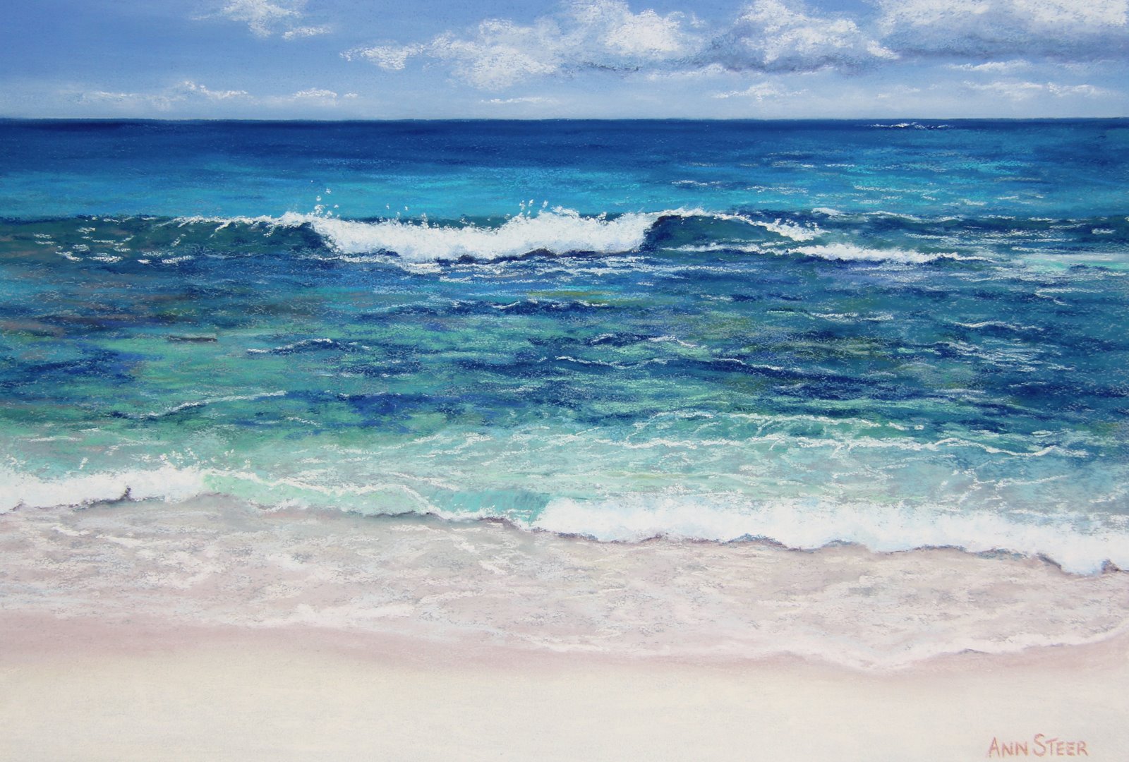 Ann Steer Gallery - Beach Paintings and Ocean Art: Wonderful Waves