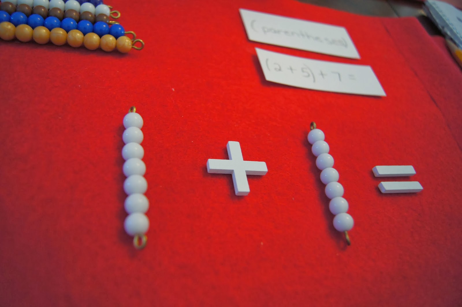 "Making Montessori Ours": Montessori Addition Tables Work - Coloured ...