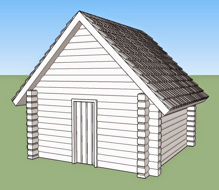 Nirvana Valley Model Railroad: Log cabin, 3d printed