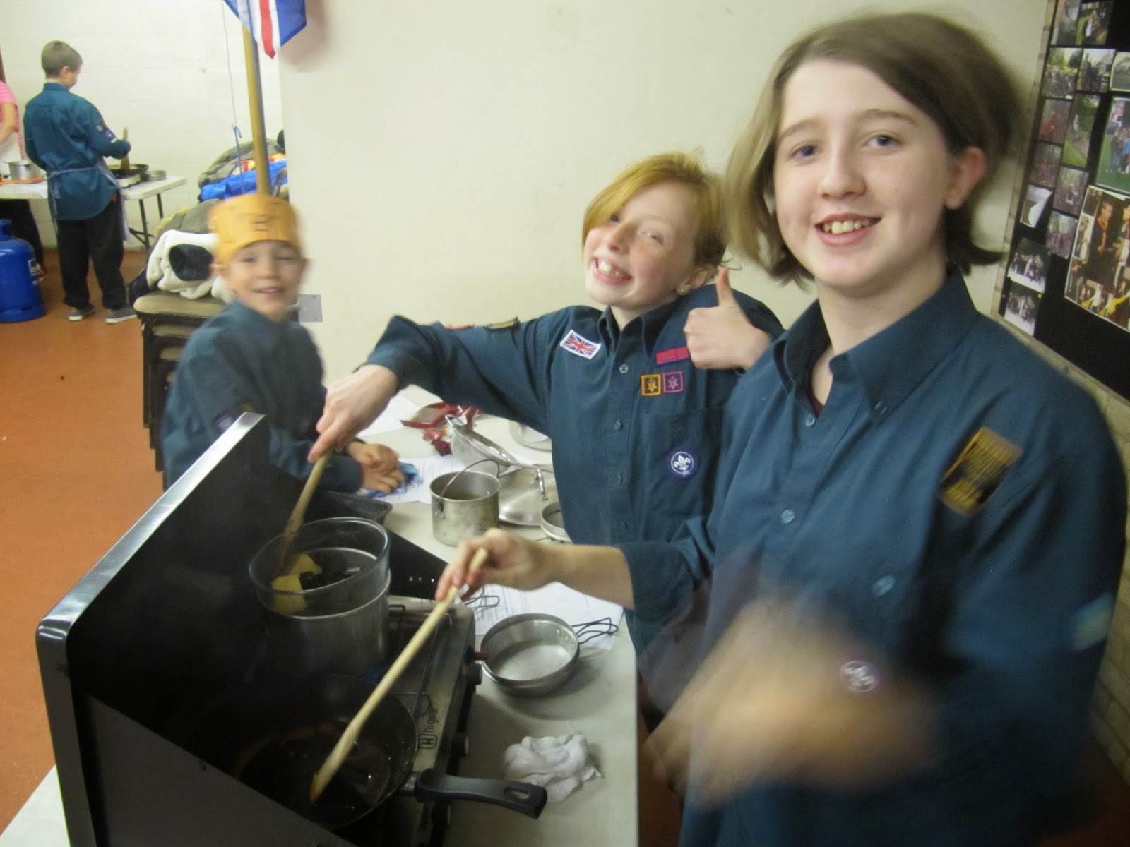 1st Meriden Scouts: Cooking - part of the chef badge.