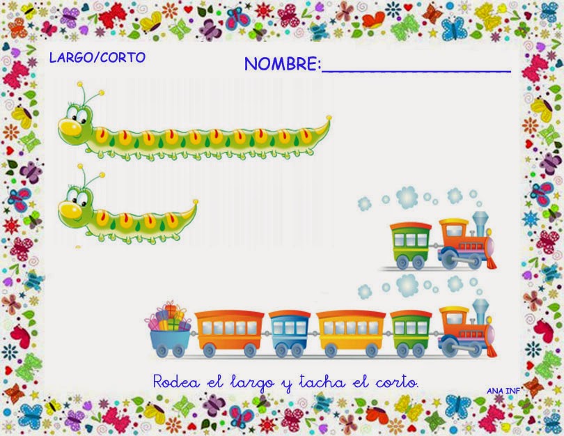 INFANTILES DE ANA V.: CONCEPTOS: LARGO/CORTO