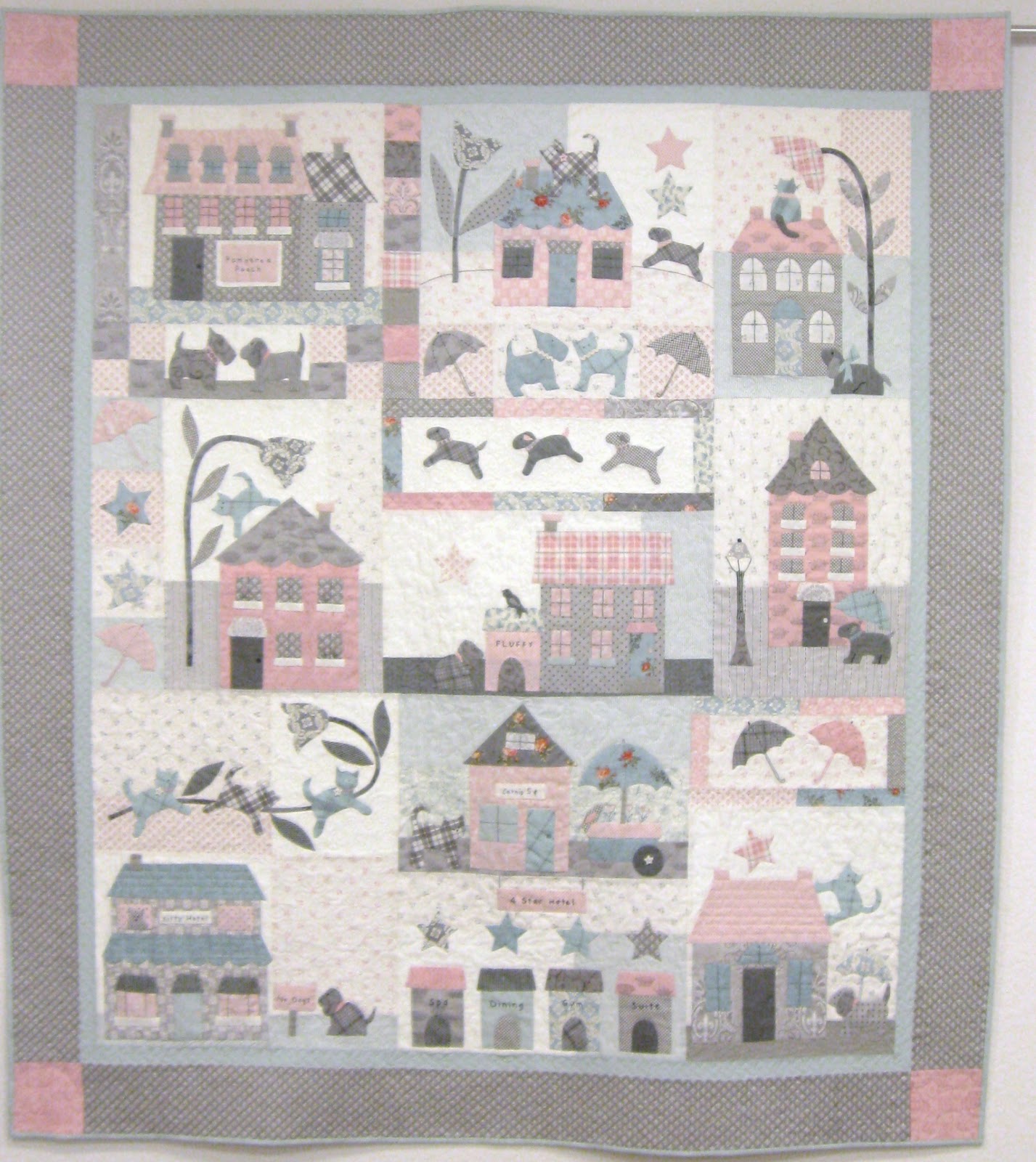 Gingerbread Girl's Quilting Adventures: Raining Cats and Dogs Quilt