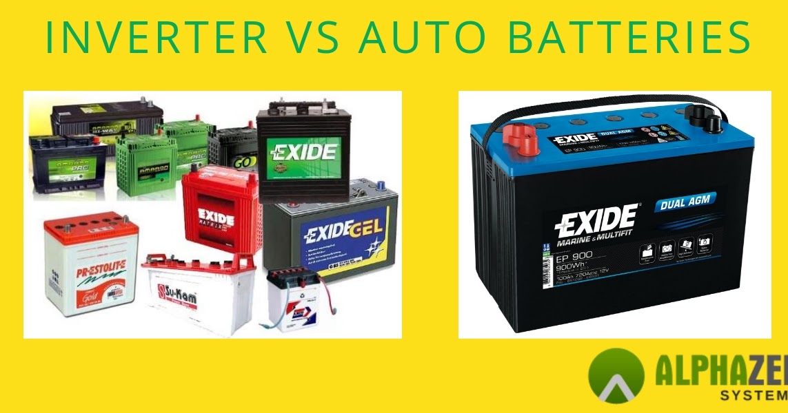 Difference between Inverter Batteries and Auto Batteries
