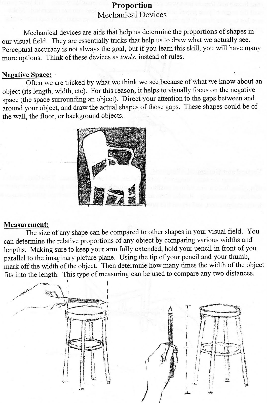 Life Drawing: Measuring Strategies