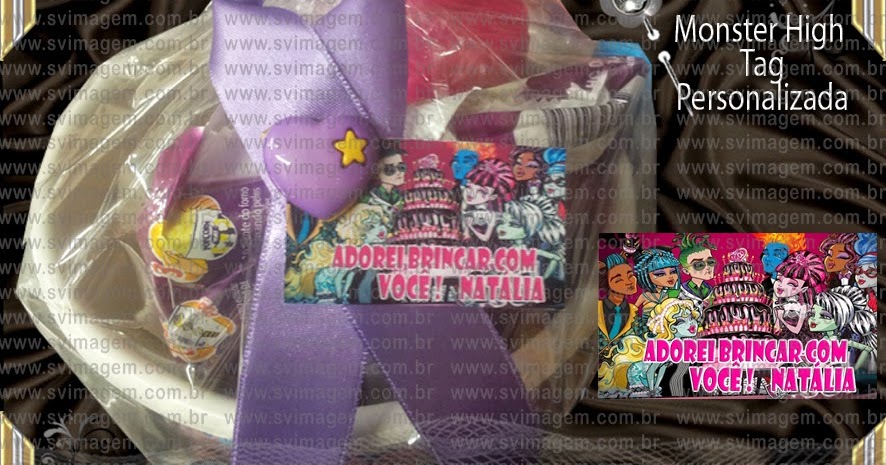 Monster High - Tag Fotográfica redonda personalizada para fechar ...