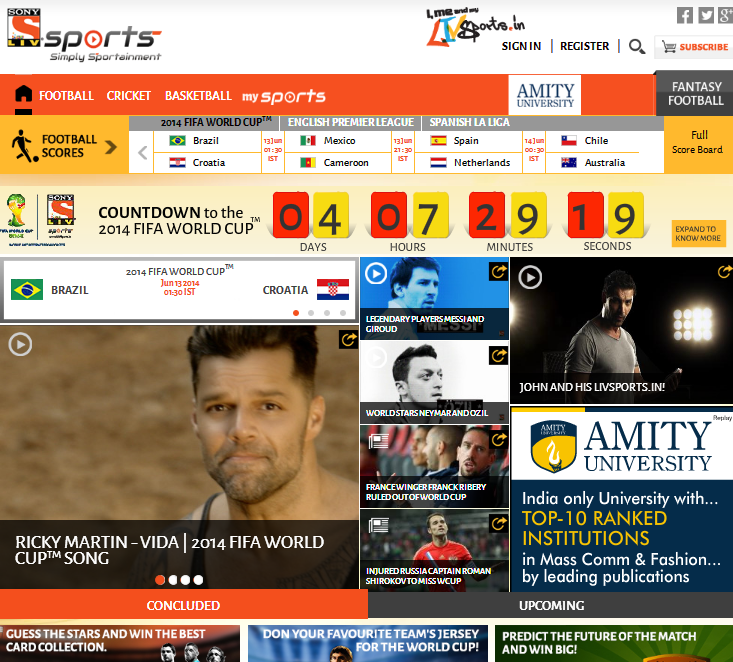 India Sports TV: Sony launches LIV sports to stream Sony Six’s content ...
