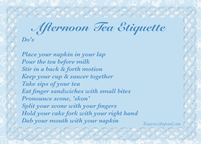 Tea across the pond: Afternoon Tea Etiquette
