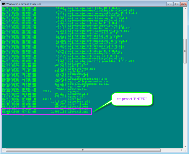 Dimensi TutupBotol: |more &space in command prompt windows