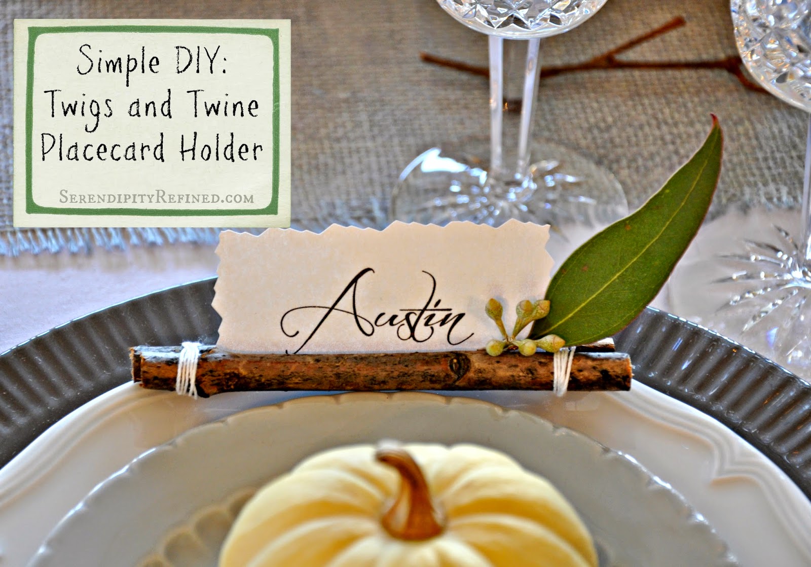 Seeded Eucalyptus Placecards
