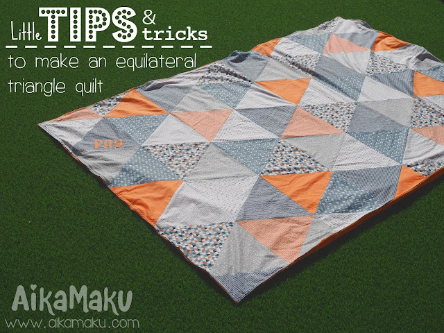AikaMaku - Patchwork y mucho más: Tutorial manta triangles equilàters ...