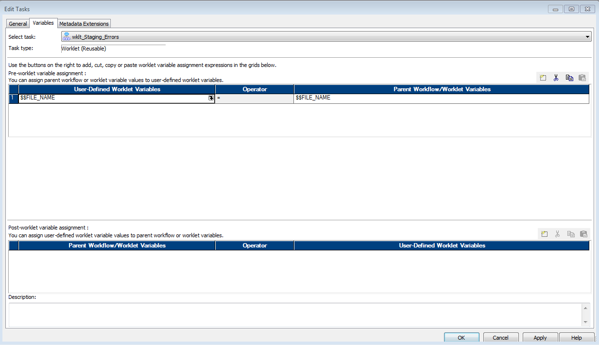 How To Pass A Mapping Value Of Mapping Variable To Workflow And Worklet