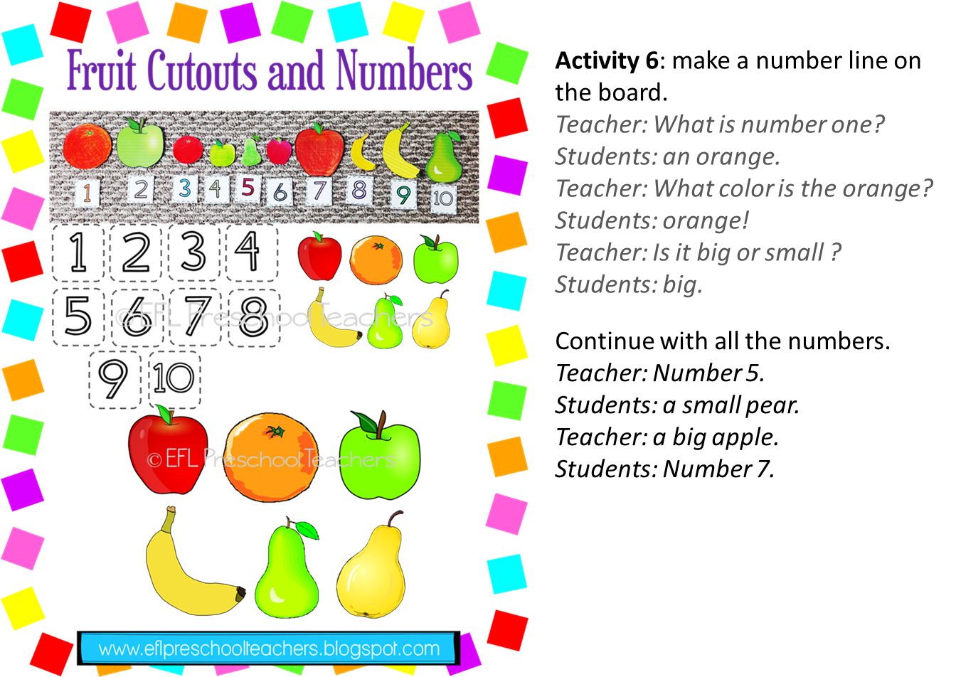 ESL/EFL Preschool Teachers: Fruit Theme for the Preschool ELL