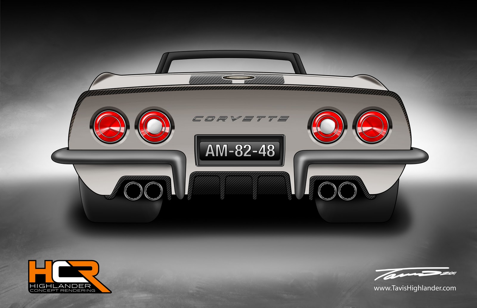 Highlander Concept Rendering: '72 Corvette, From Holland!