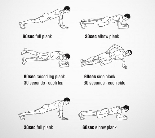 Different planking positions