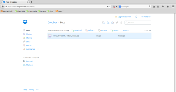 Cara Menyimpan File di Dropbox