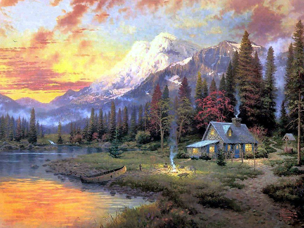 Selección de Paisajes variados de Thomas Kinkade