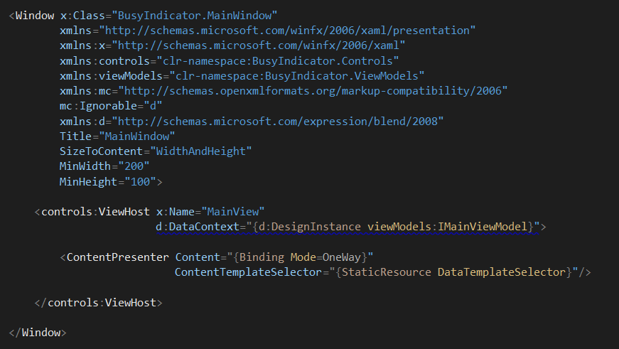 Implementing a busy indicator using a visual overlay in MVVM