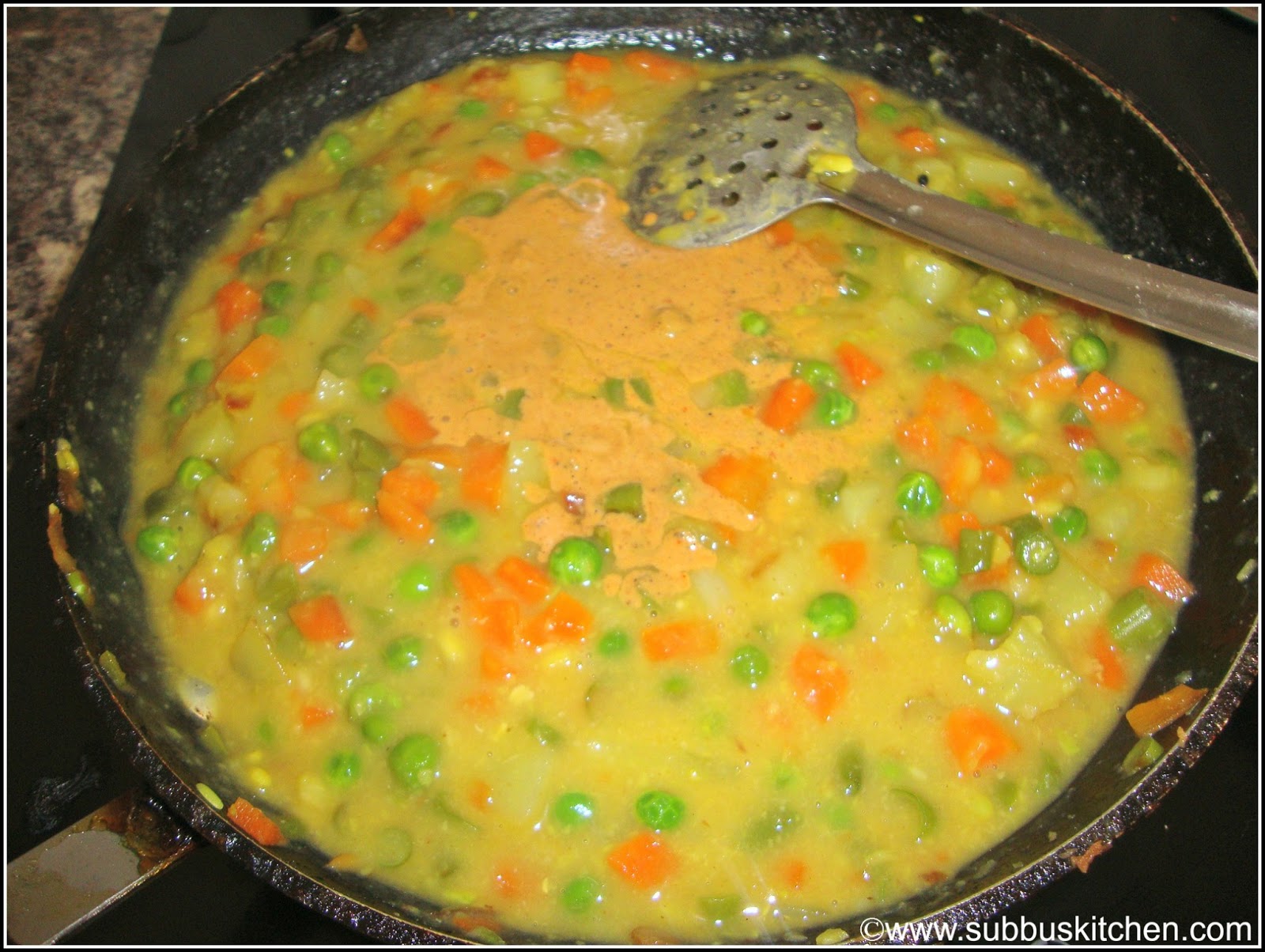 Mixed Vegetable Poricha Kootu - Subbus Kitchen