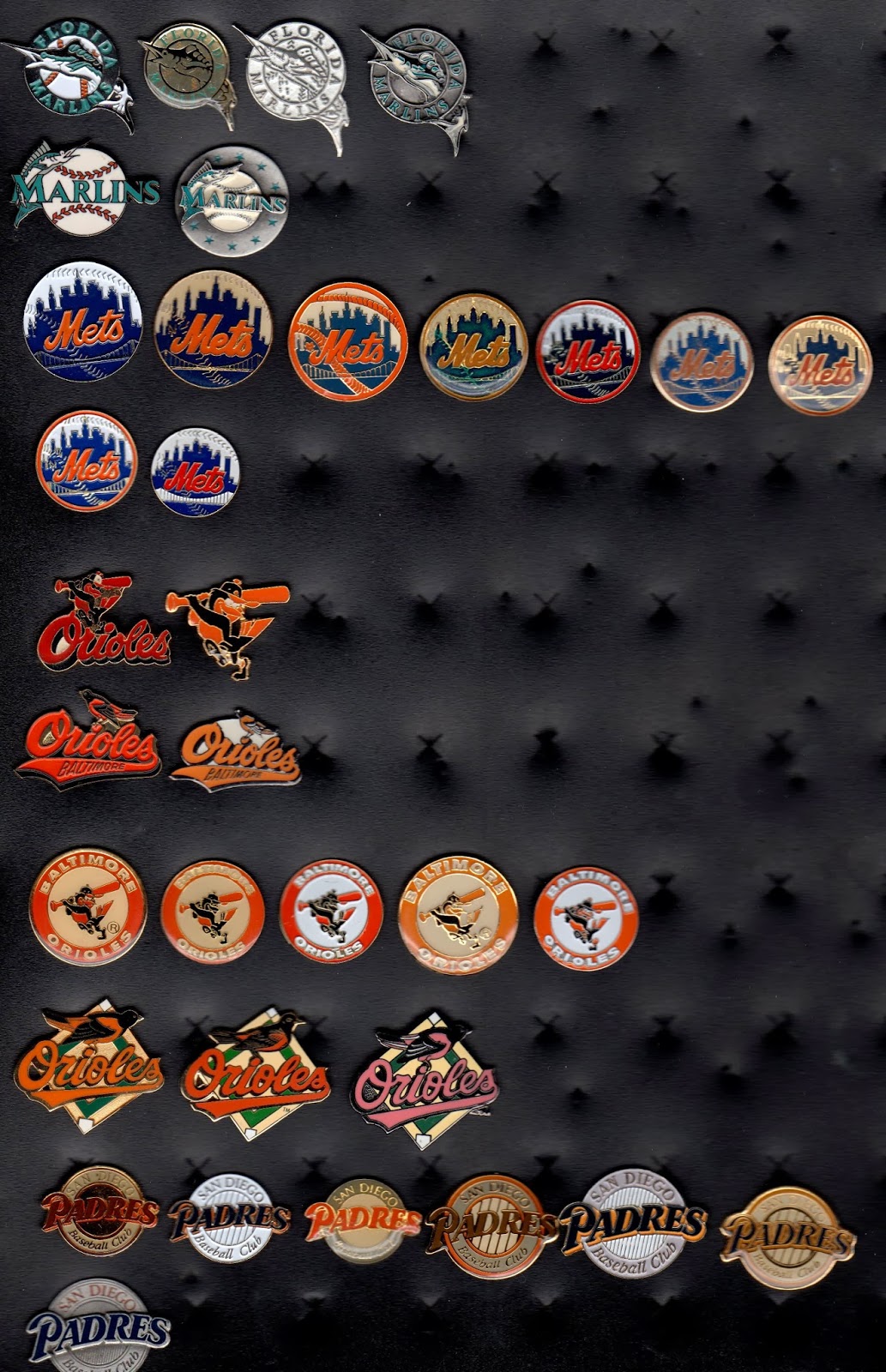 baseball pin collection display collecting : MLB baseball logo ...