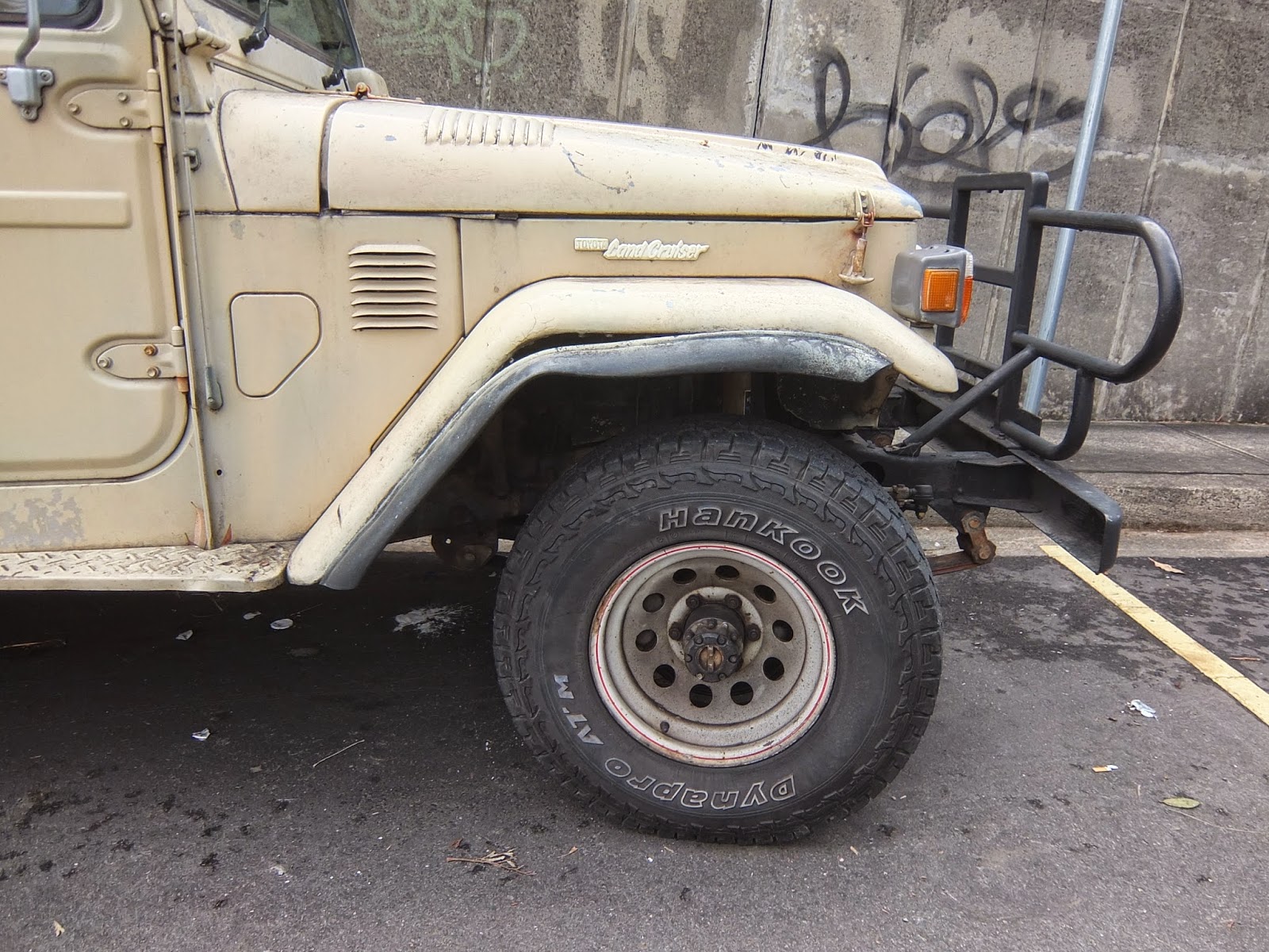 Aussie Old Parked Cars: 1984 Toyota Land Cruiser Troop Carrier (FJ47)