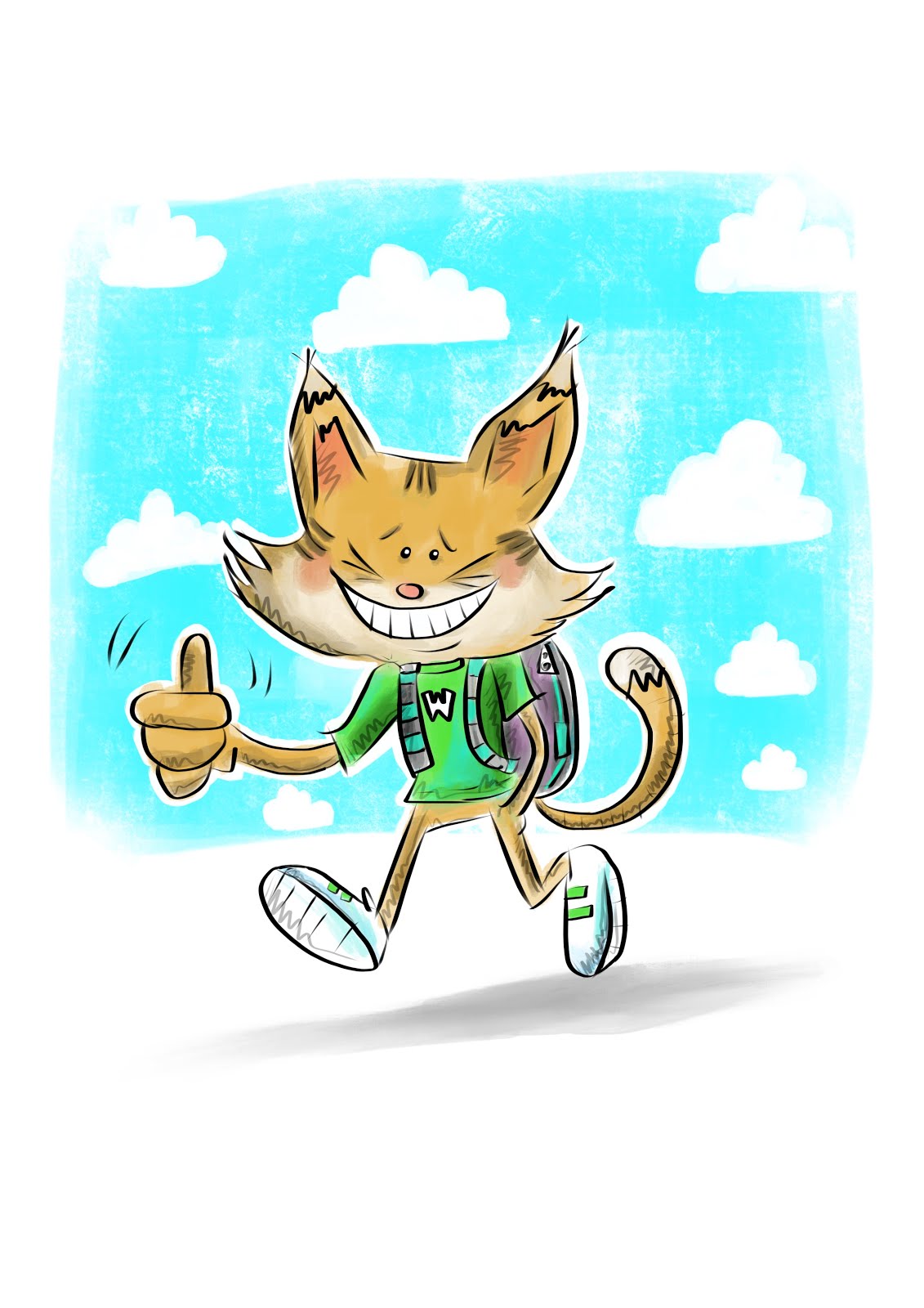 Matthew Sketches Stuff: Willy the Wildcat.