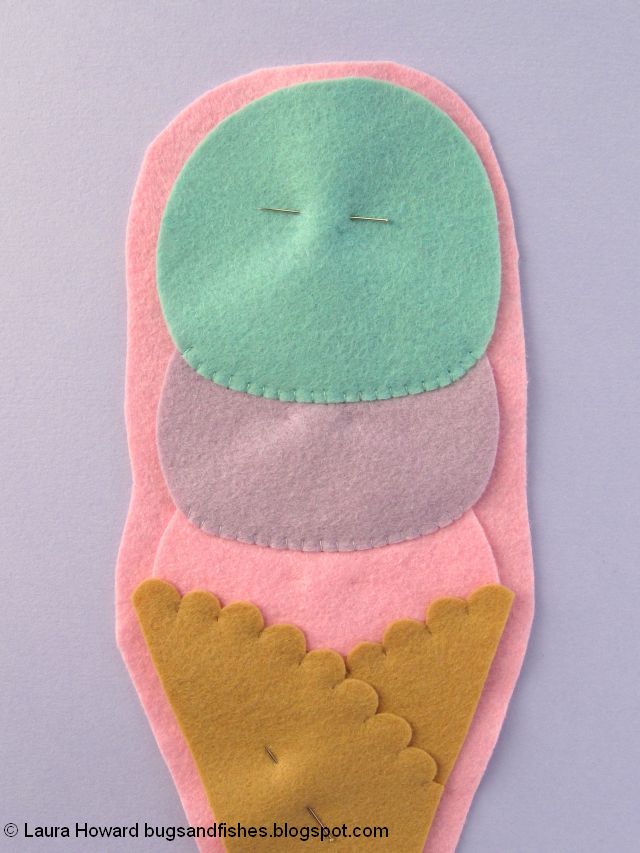 Bugs and Fishes by Lupin: A Year of Wreaths: August Felt Ice Cream ...