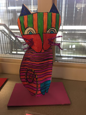 The Art Room At St.Elizabeth Parish School: 3rd Grade: Laurel Burch Cats
