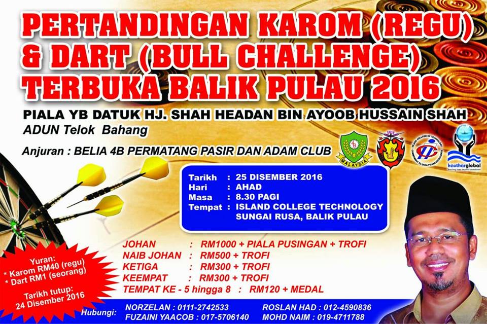 All About Darts: PERTANDINGAN KAROM (REGU) & DART (BULL CHALLENGE ...