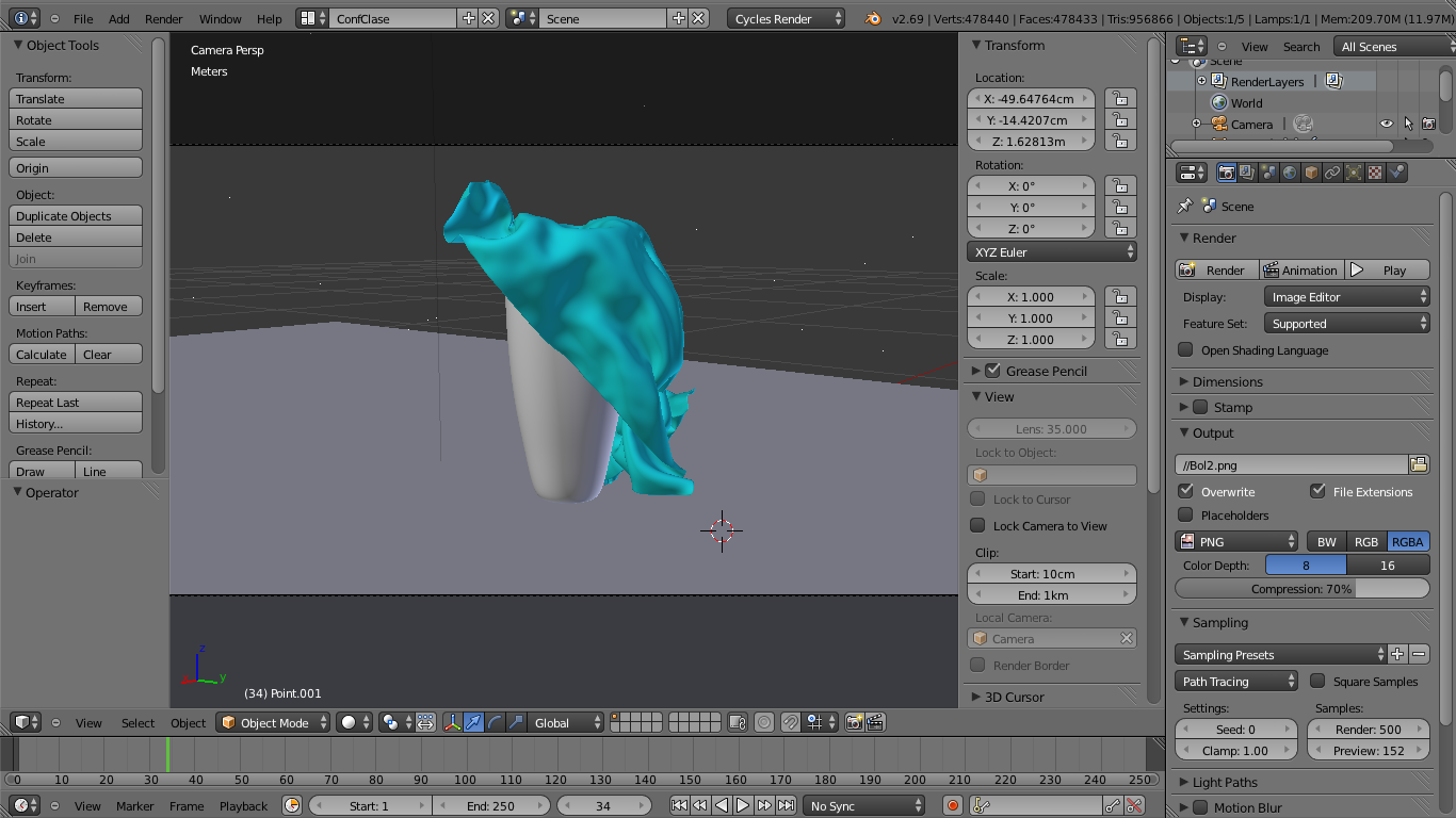 Animación 3D: Animación de simulación física