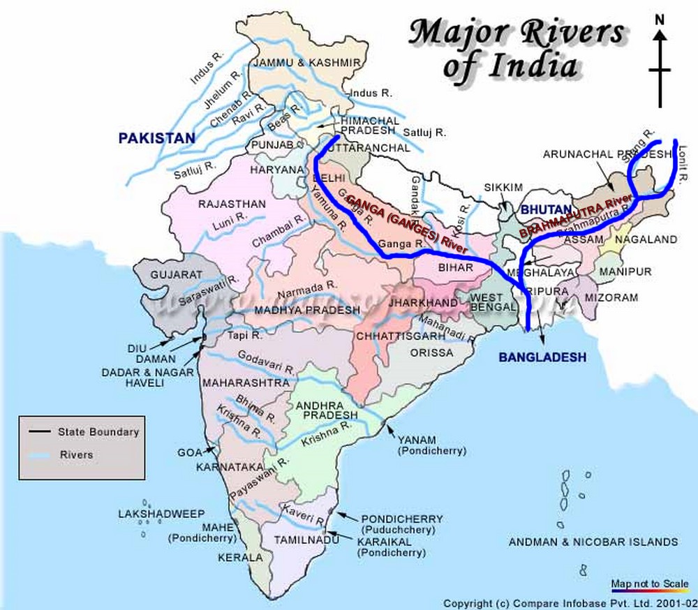 Ganges River On World Map - Map