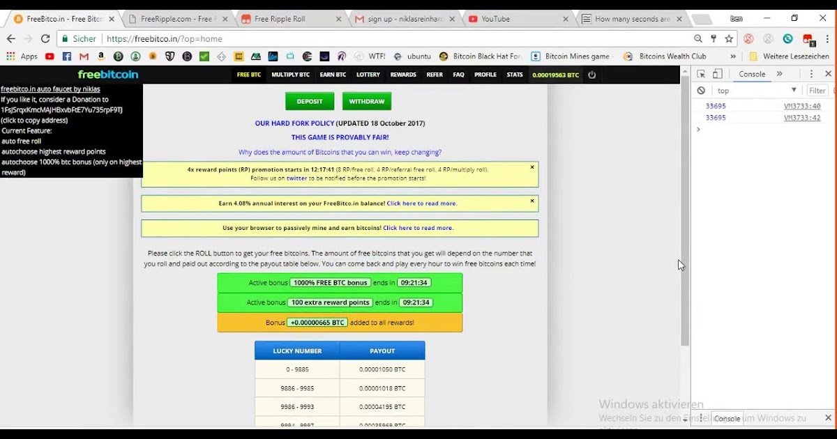 freebitco.in auto free roll, auto reward, auto btc bonus script - Blog ...